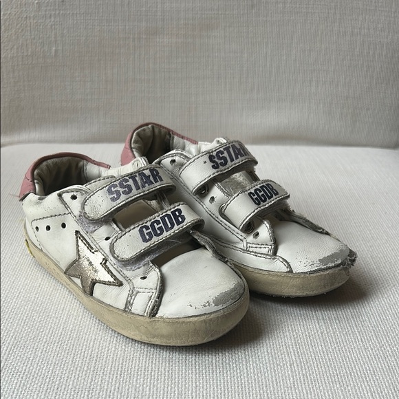 Golden Goose | Shoes | Golden Goose White Cream Sneakers With Velcro ...